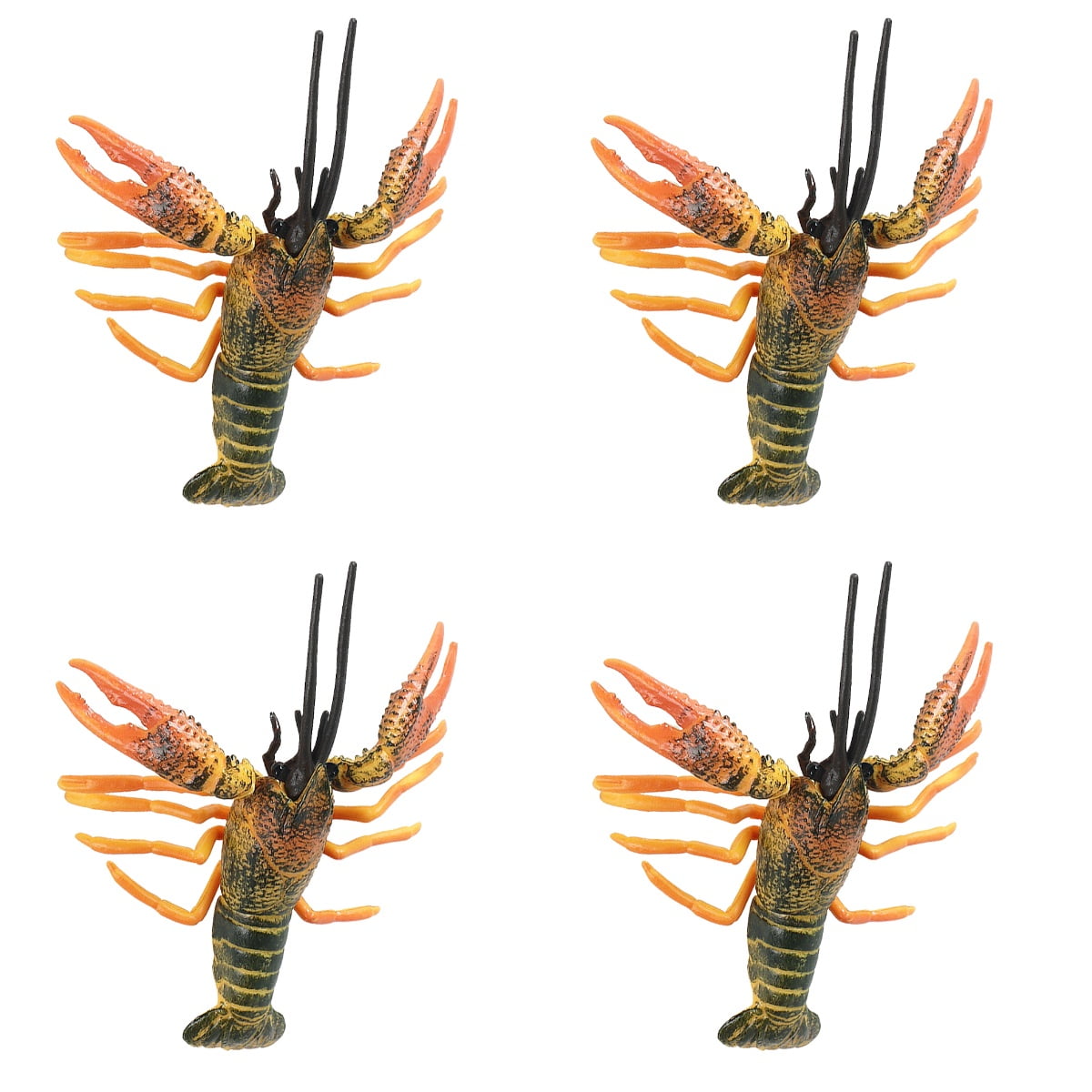 4pcs Simulation Lobster Model Artificial Lobster Seafood Model Marine ...