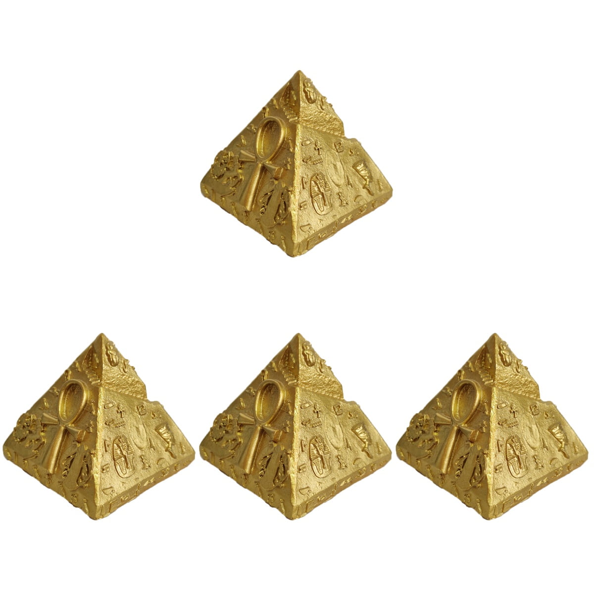 4pcs Simulation Pyramid Model Retro Decoration Desktop Pyramid Office ...