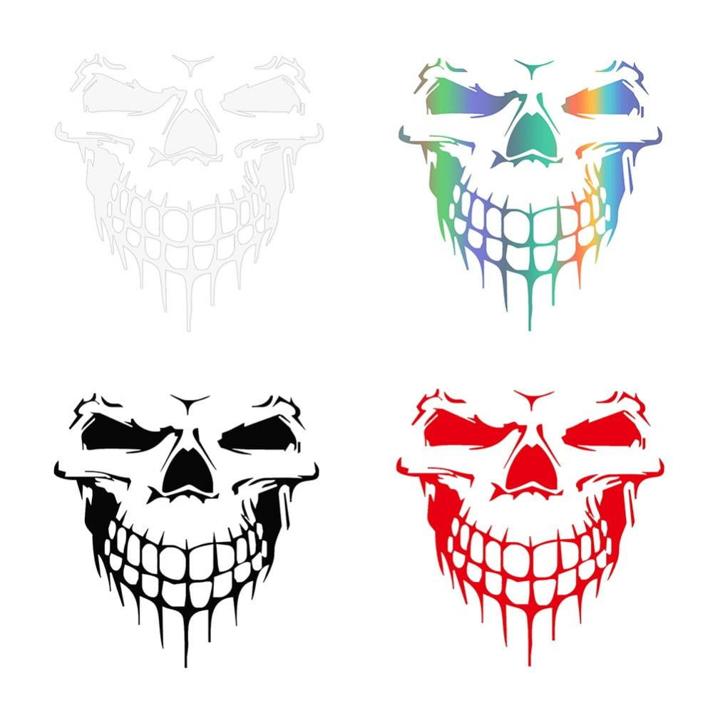 4pcs Skull Stickers and Decals for Car Windows Doors and Trucks, 3D ...