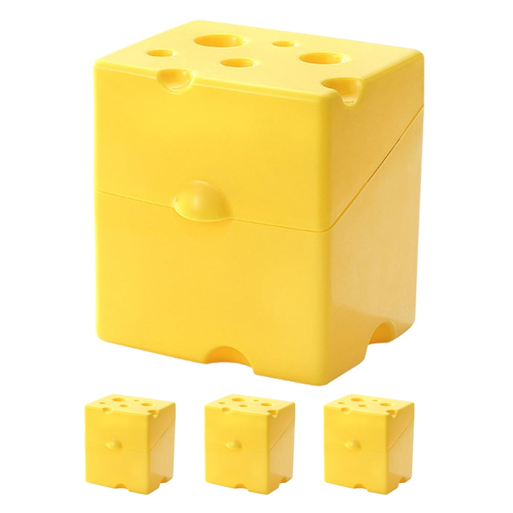Toyandona 4Pcs Plastic Cheese Container with Lid for Fridge Versatile ...
