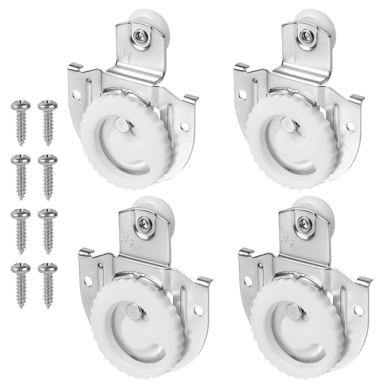 4pcs Sliding Closet Door Roller Kit, Bypass Sliding Hardware Knob ...