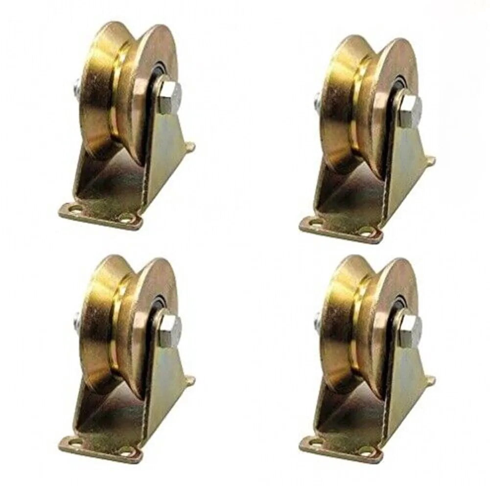 4pcs Sliding Door Pulley V Groove Wheel Heavy Duty Rigid Caster For ...