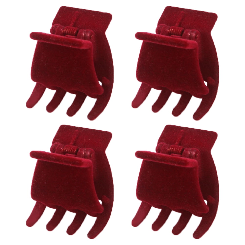 4pcs Small Hair Claw Clips for Women Girls, Mini Ponytail Jaw Barrettes ...