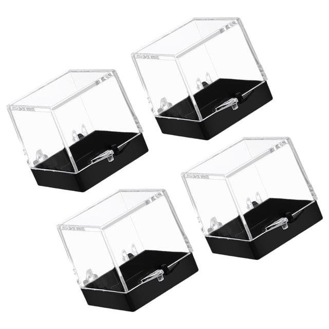 4pcs Small Display Box for Mineral Specimen Clear Display Box for Rock ...