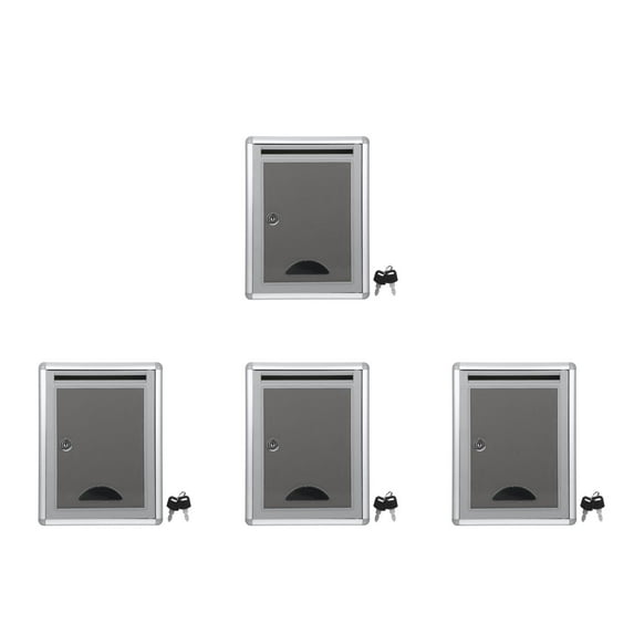 4pcs Small Suggestion Box Mailbox With Lock Wall Hanging Complaint ...