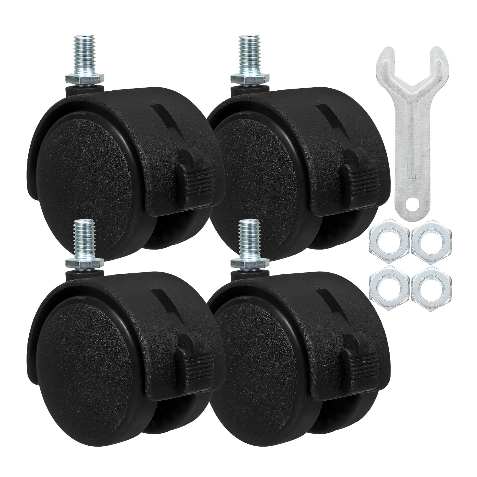 4pcs Small Swivel Caster Wheels With Bracket For Crib Shelf Dresser ...