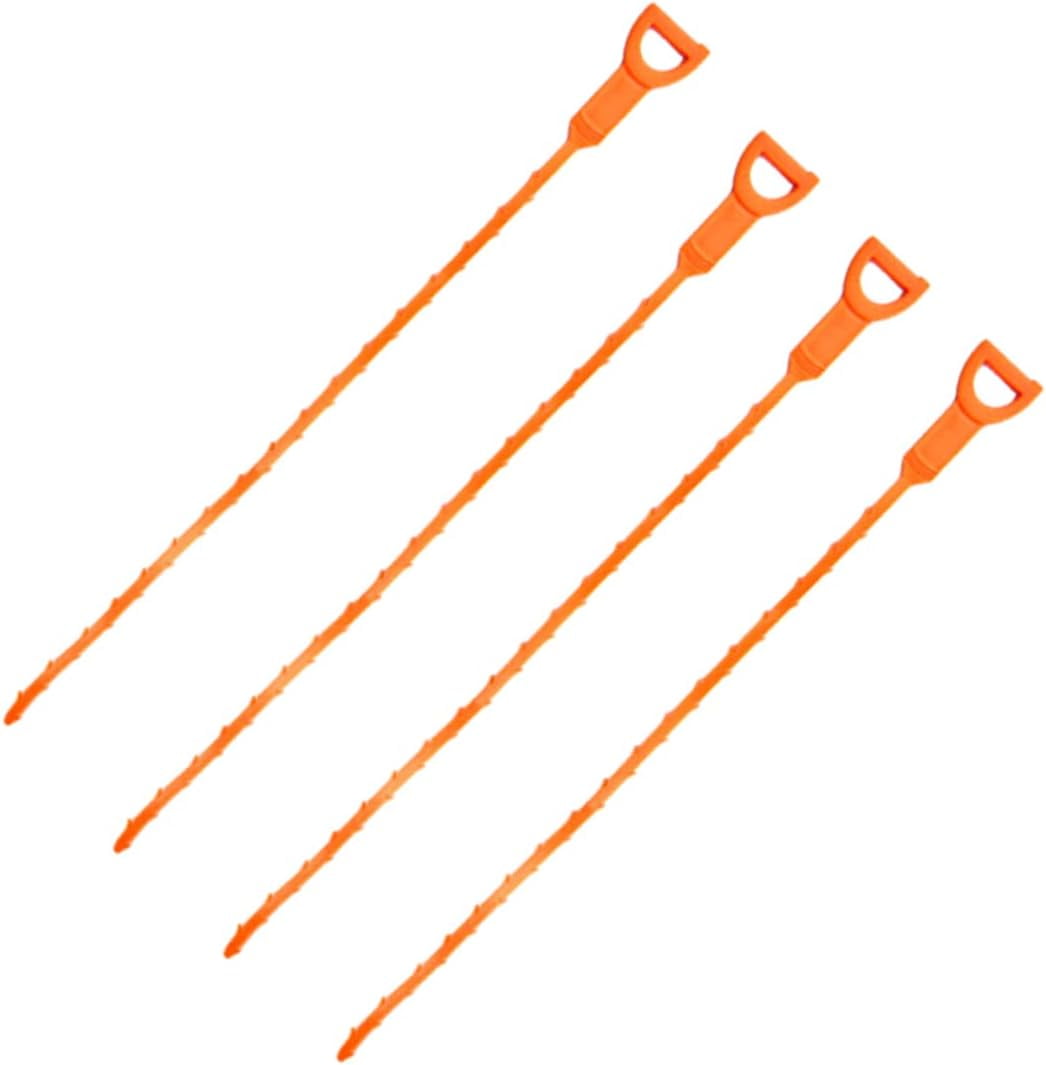 4pcs Snake Hair Removal Drain Hair Puller Drain Cleaner Hair Clog ...