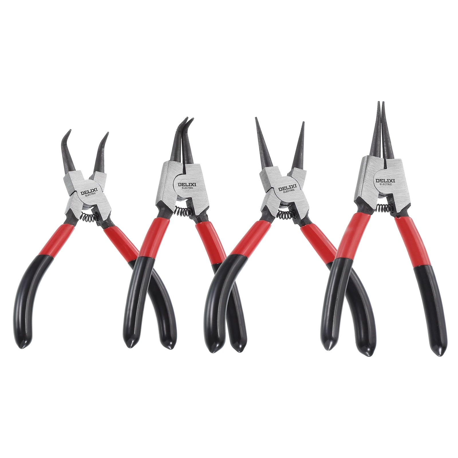 4pcs Snap Ring Plier Set 5" CR-V Internal & External Circlip Pliers ...