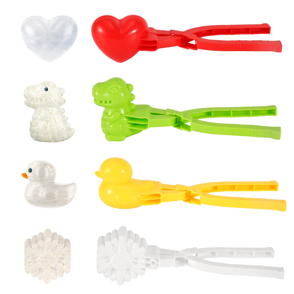 4pcs Snowball Maker Tools, Cartoon Animal Versatile Beach Sand Clay ...