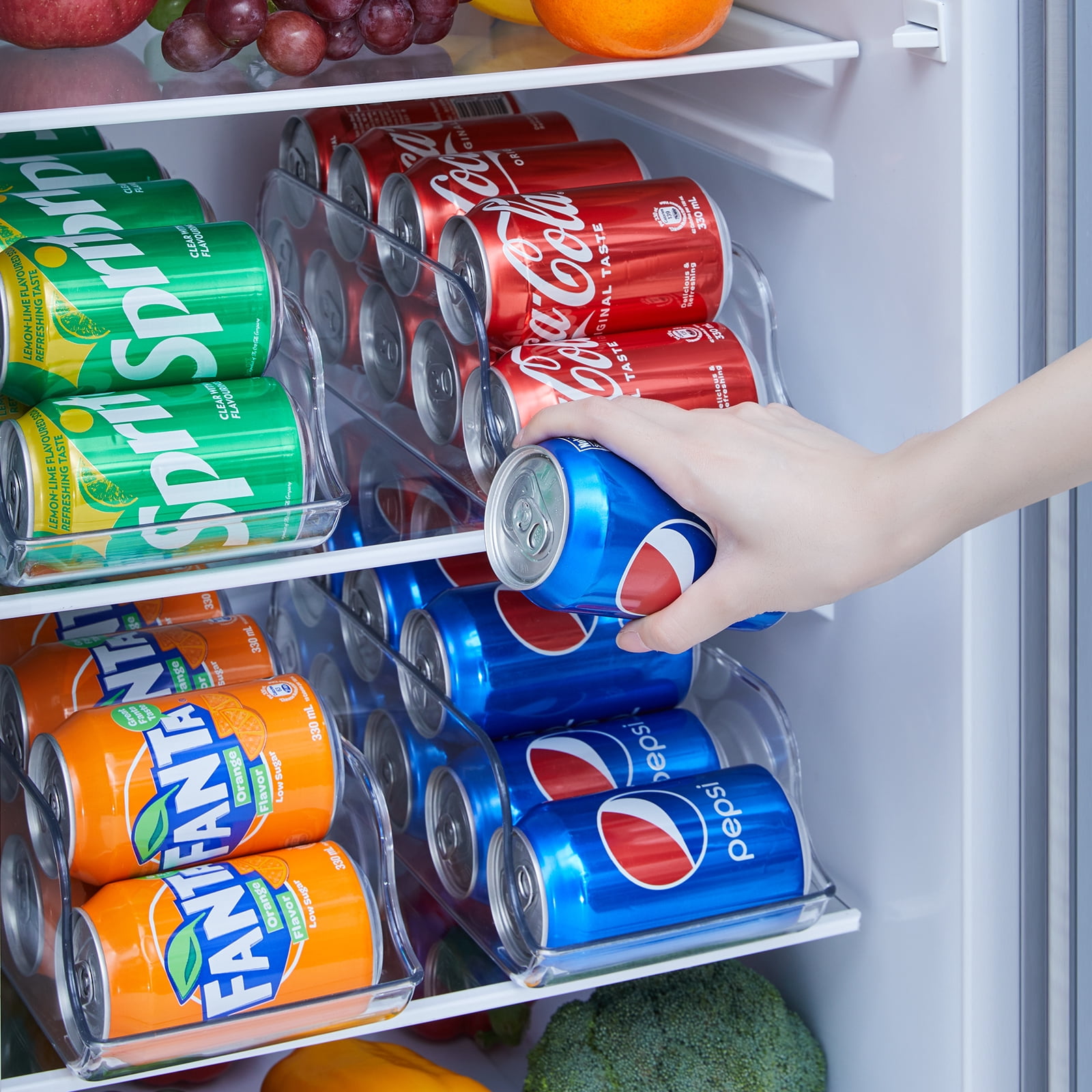 4pcs Soda Can Organizer for Refrigerator Kitchen Pantry Fridge Freezer ...
