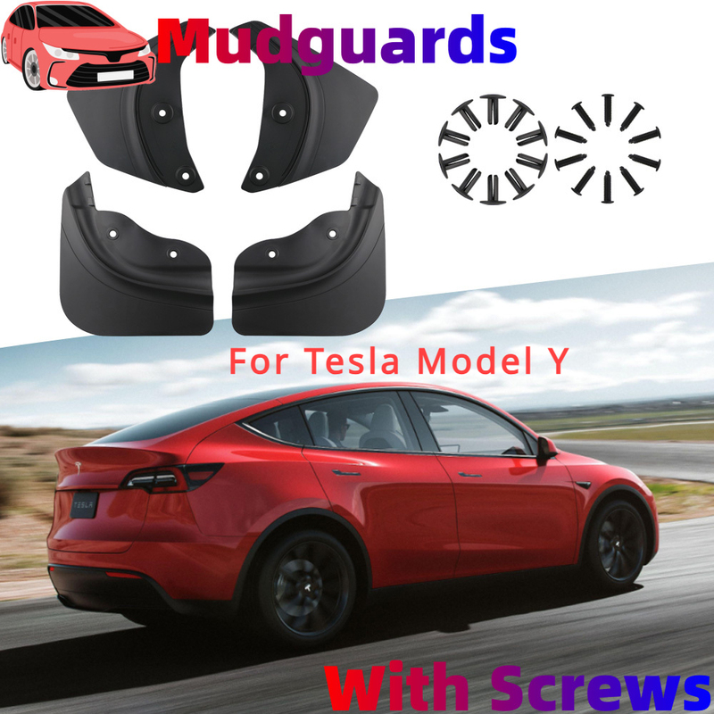 4pcs Soft Mud Flaps for Tesla Model Y 2021 2022 2023 Accessories ...