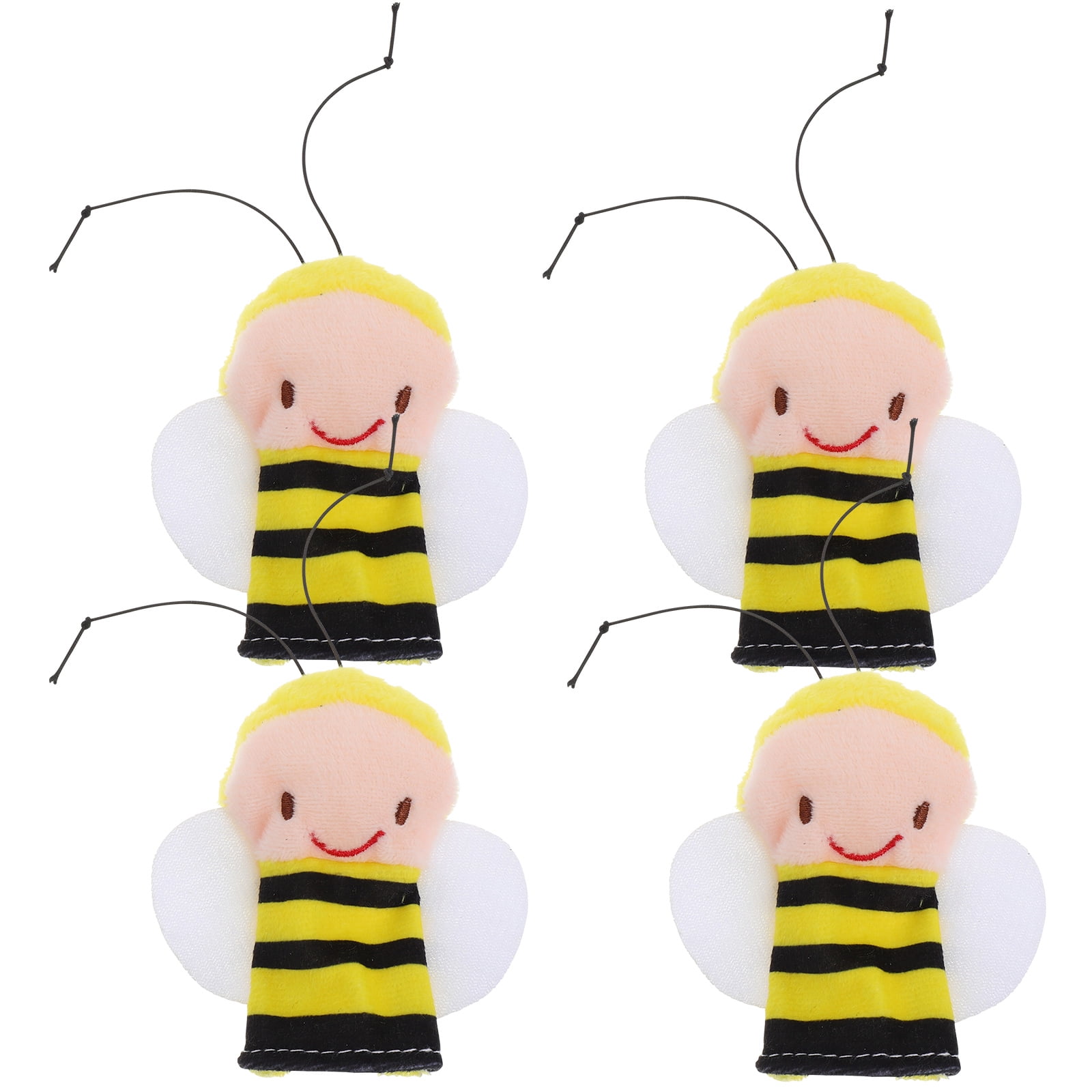 4pcs Soft Plush Bee Finger Puppets Animal Finger Puppet For Children ...