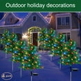 4pcs Solar Christmas Tree Ground Stake Lights - IP65 Waterproof ...