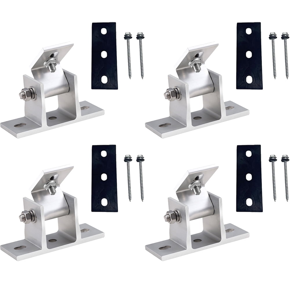 4pcs Solar Panel Rotatable Elevation with Angle Bracket Roof Boat ...
