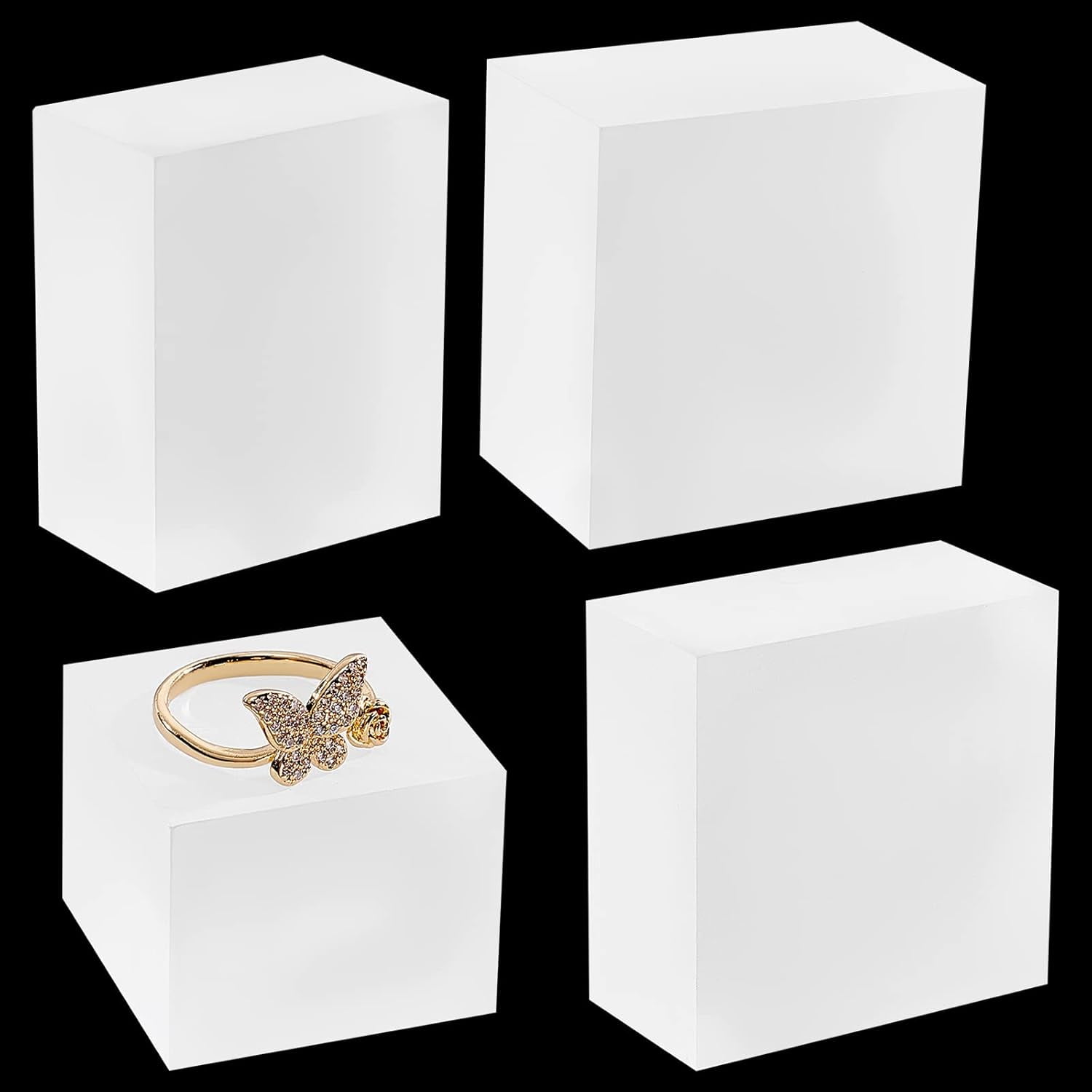 4pcs Solid Display Block 4 Style Forested Acrylic Display Stands ...