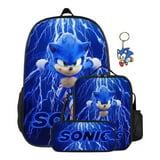 4pcs Son-ic Backpack and Lunch Bag SetBackpacks Shoulder Bag Pencil ...