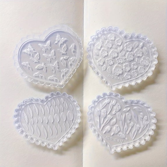 4pcs Spring Pastoral Style Polymer Clay Molds - Silicone Flower and ...