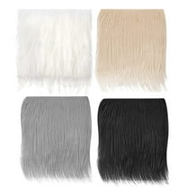 Brown Faux Fur Fabric 15.75x15.75 Inch Soft Plush Shaggy Squares Pre ...