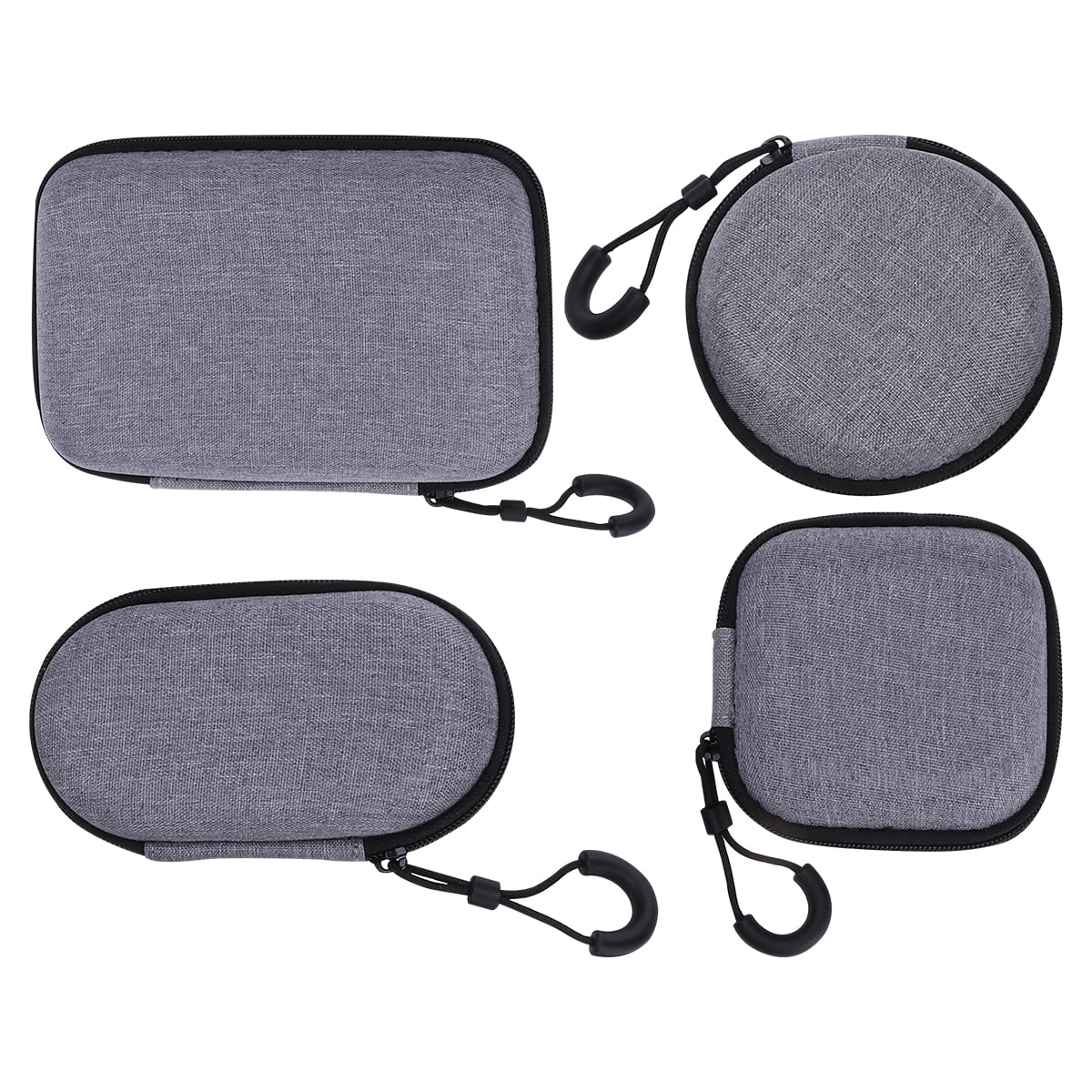 4pcs Square Round Earphone Storage Box Data Cable Box Trip Tour Box ...