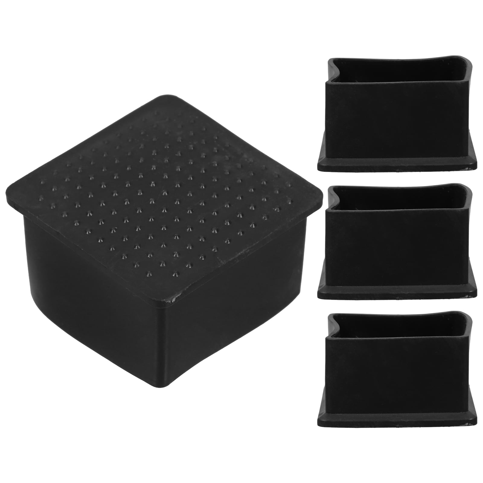 4pcs Square Rubber Chair Leg Caps Table Leg Floor Protectors Non Slips ...