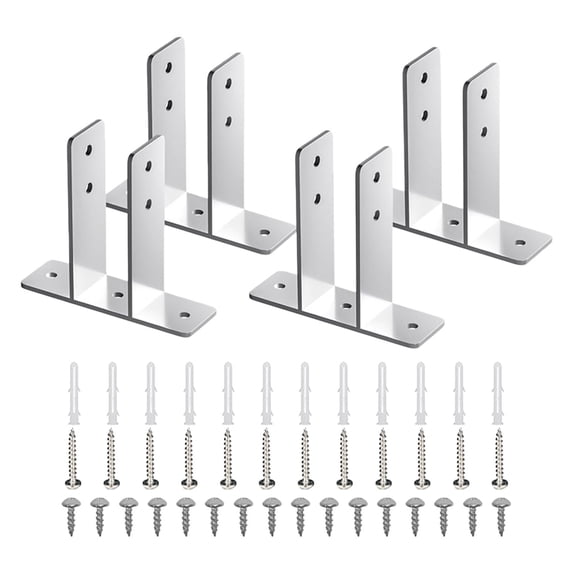 4pcs Srong Carbon Steel Brackets for Urinal Divider Mounting Ensuring ...