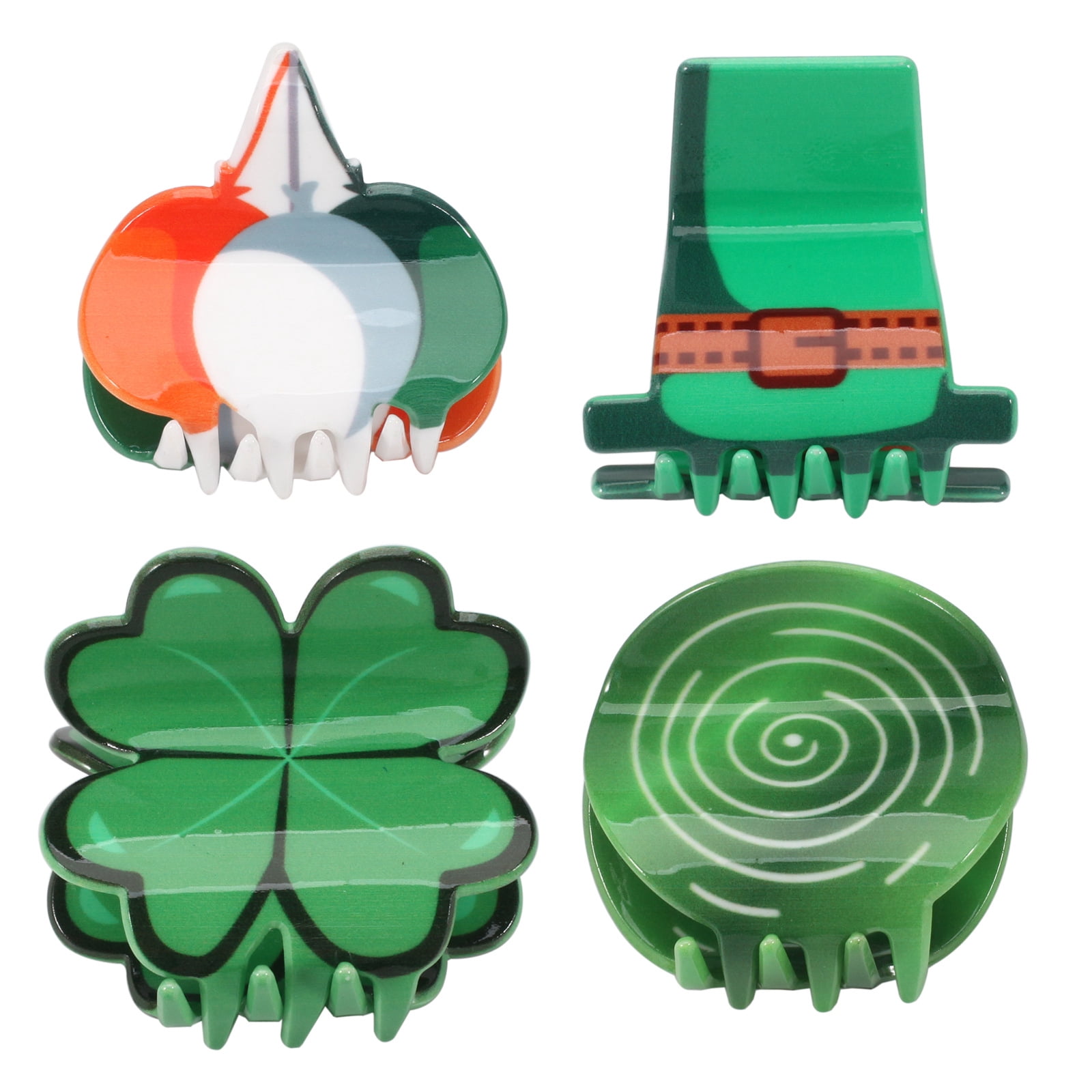 4pcs St. Patrick's Day Hair Clips for Women Girls Cute Love Green ...