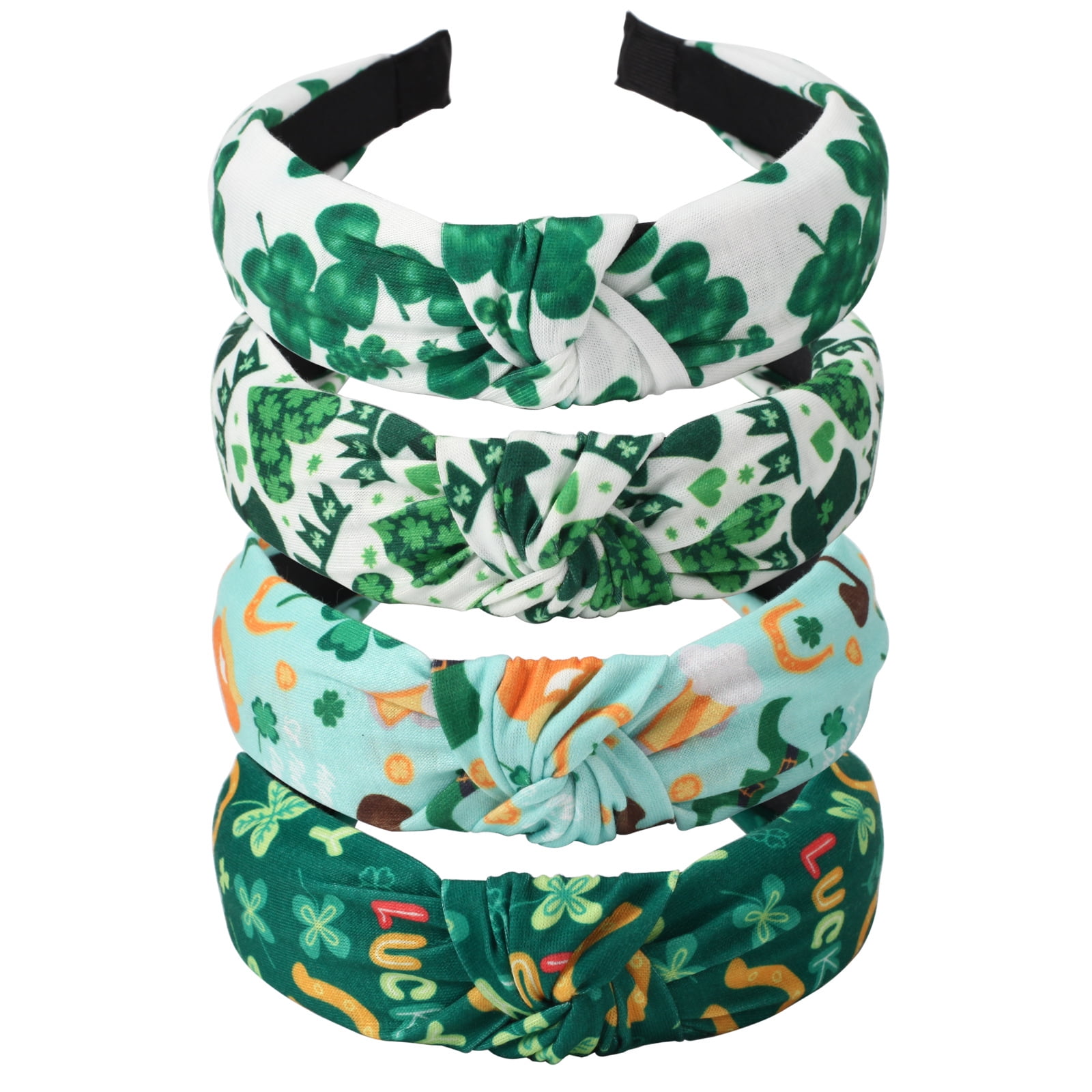 4pcs St. Patrick's Day Headbands for Women Girls Cute Love Green ...