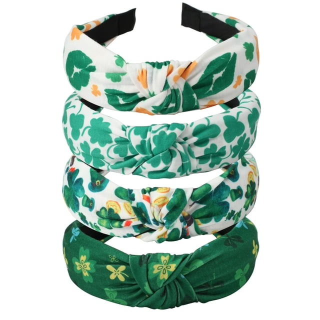 4pcs St. Patrick's Day Headbands for Women Girls Cute Love Green ...
