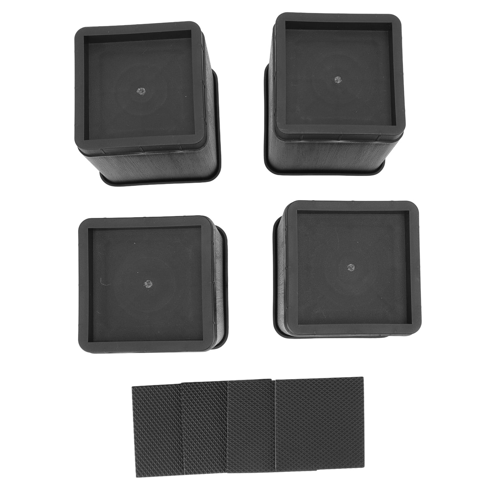 4pcs Stackable Furniture and Bed Risers Anti Slip Rubber Pad Lifts Up ...