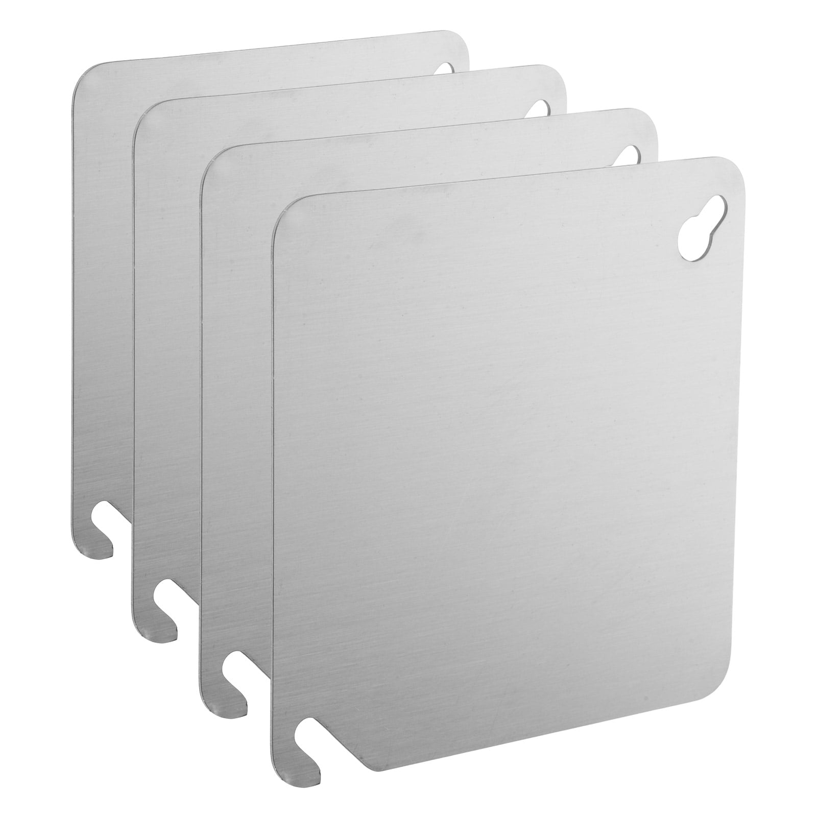 4pcs Stainless Steel Electrical Box Cover Plates Square Flat Blank ...