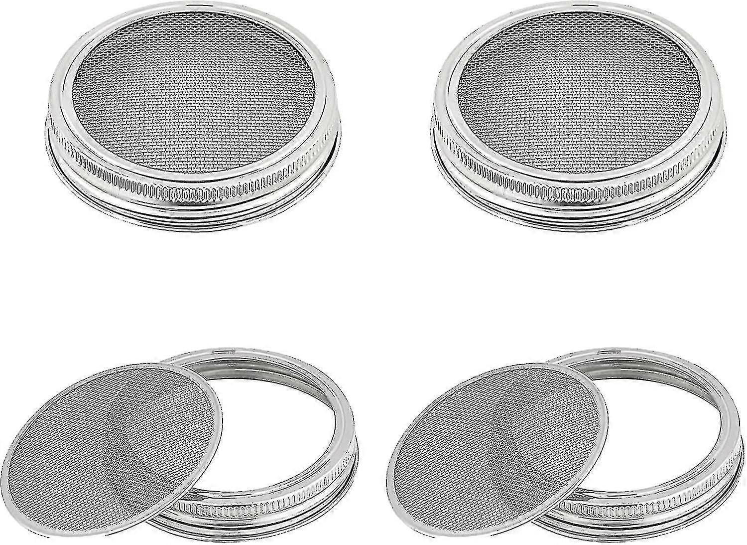 4pcs Stainless Steel Germination Covers With Stainless Steel Mesh ...
