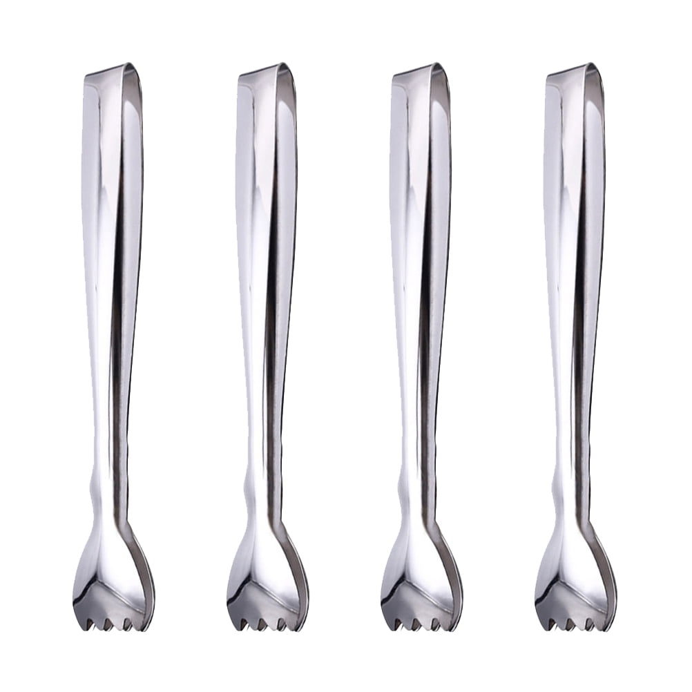4pcs Stainless Steel Ice Tongs Serving Food Tongs Restaurant Kitchen ...