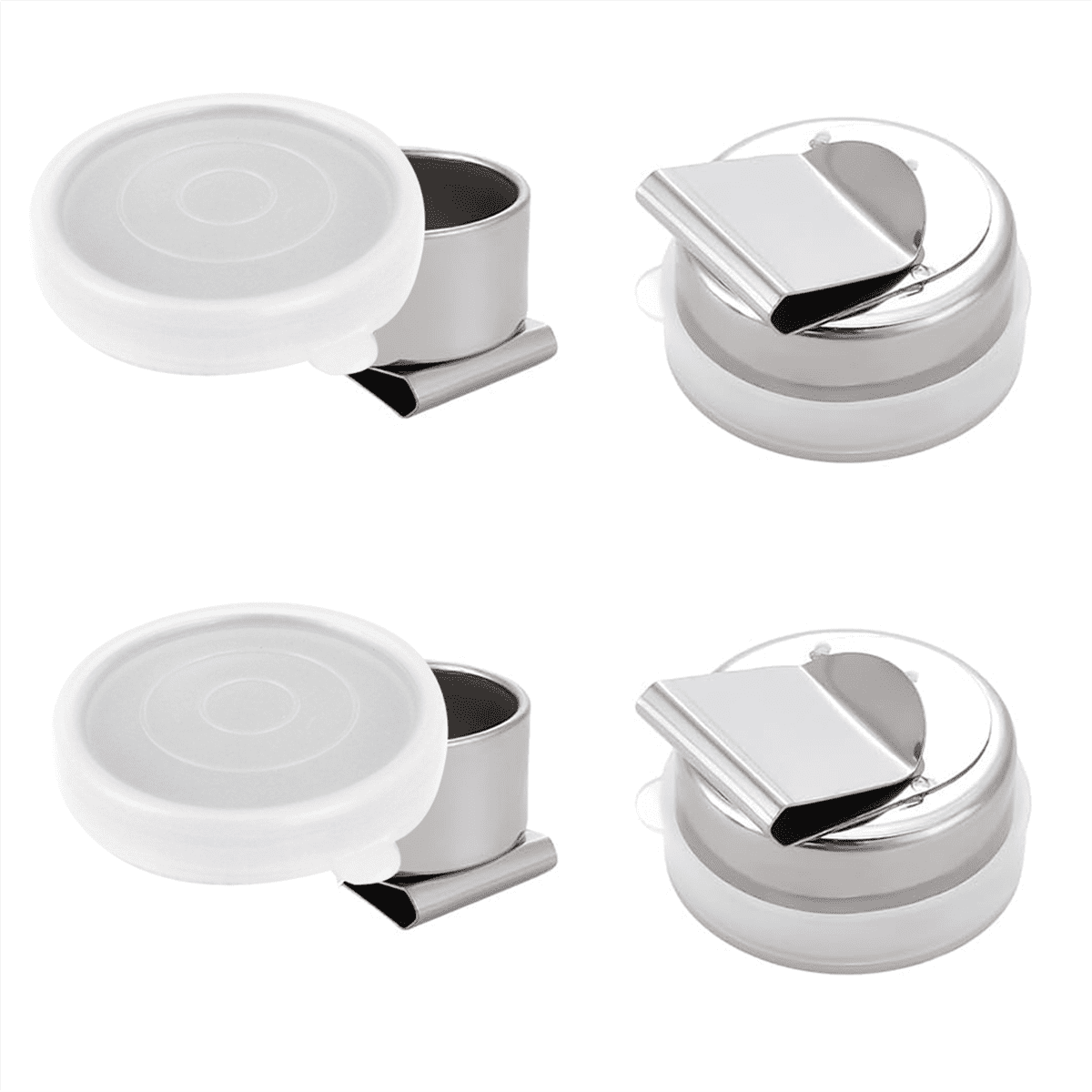 4pcs Stainless Steel Oil Painting Cups Single Palettes Container Pot ...