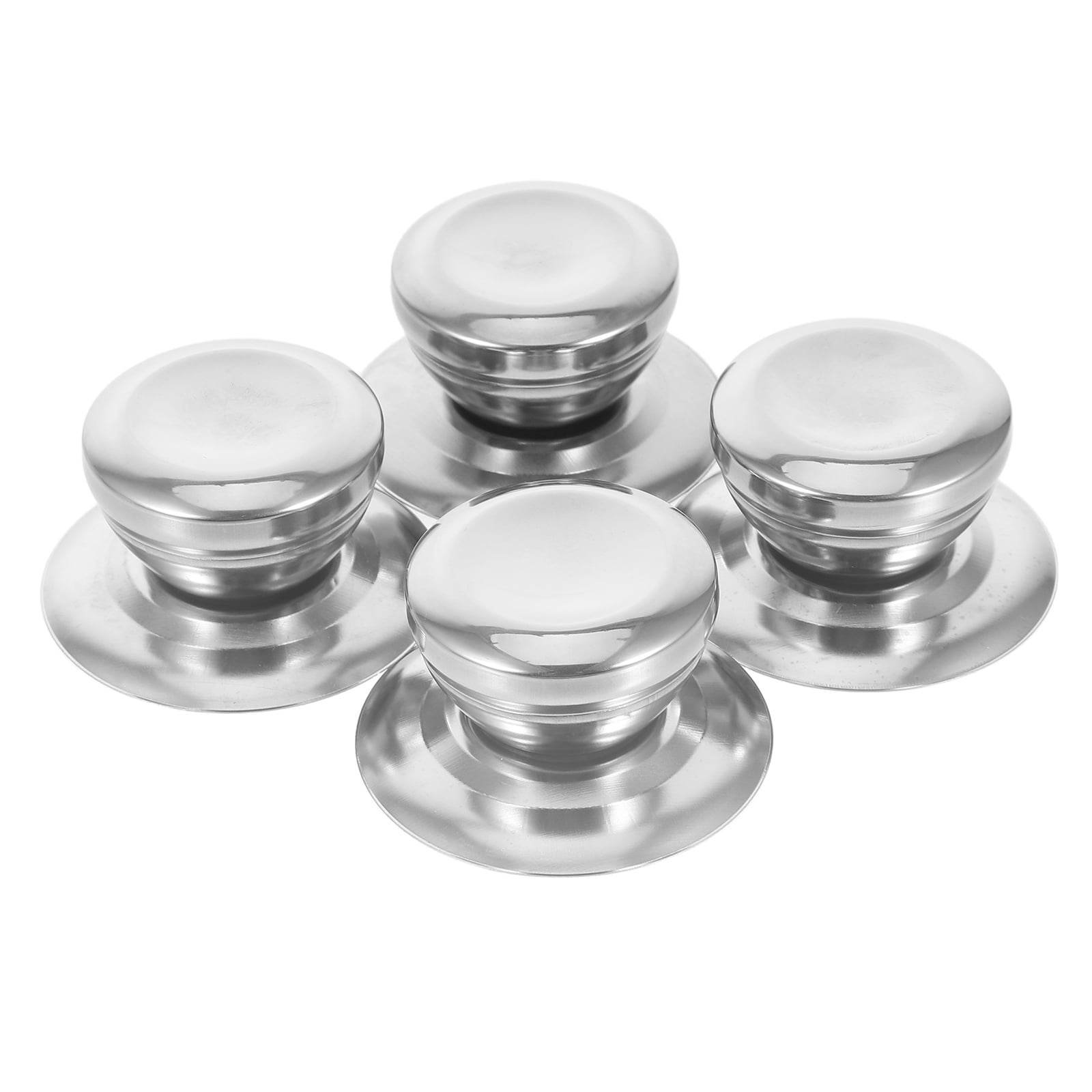4pcs Stainless Steel Pot Lid Handle Replacement Knobs Universal Fit Heat Resistant Ergonomic ...