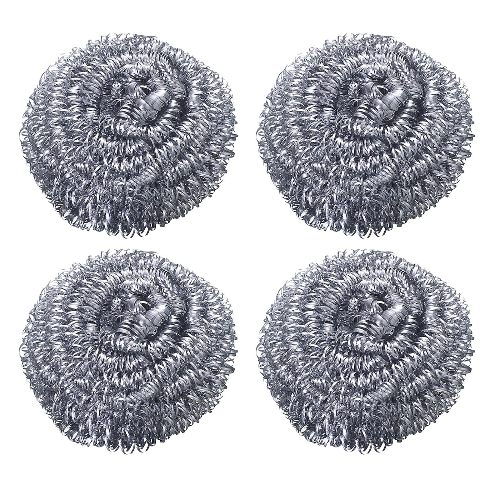 4pcs Stainless Steel Scrubber Scrubbing Scouring Pad Magic Eraser ...