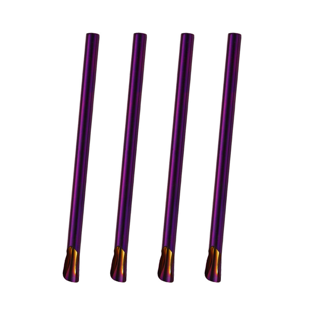 4pcs Stainless Steel Straws Reusable Drinking Straw Creative Stirrer ...