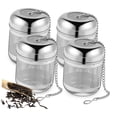 4pcs Stainless Steel Tea Infuser Basket with Chain Fine Mesh Tea ...
