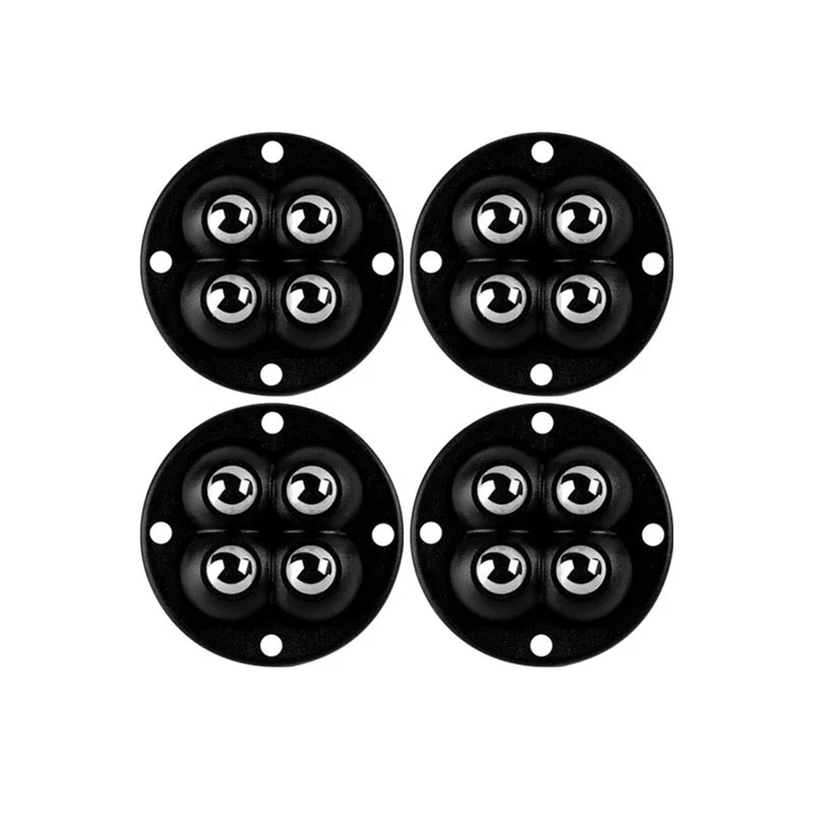 4pcs Stainless Steel Universal 360 Degree Rotation Pulley Self Adhesive ...