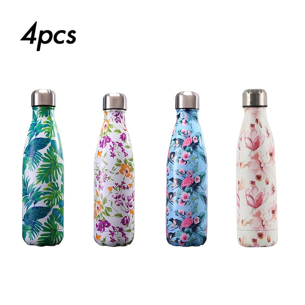 4pcs Stainless Steel Water Bottles 500ml -Insulated Water bottles ...