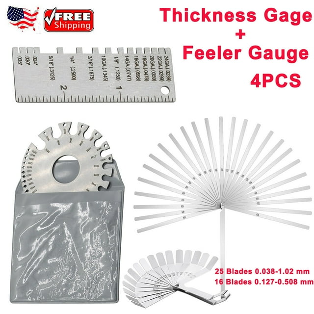 4pcs Stainless Steel Wire Metal Sheet Gauge Welding Gauge Wire ...