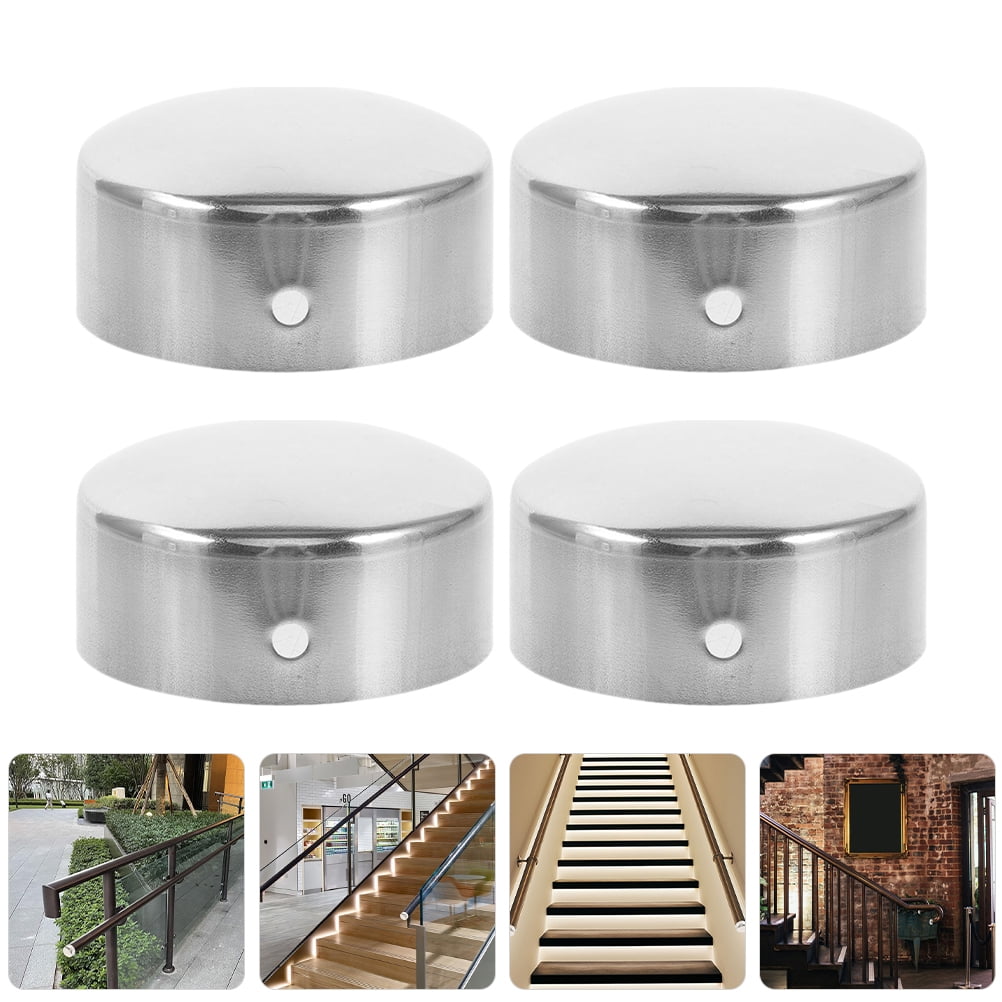 4pcs Stair End Caps Handrail Stairs Post End Caps Stair Handrail Metal ...