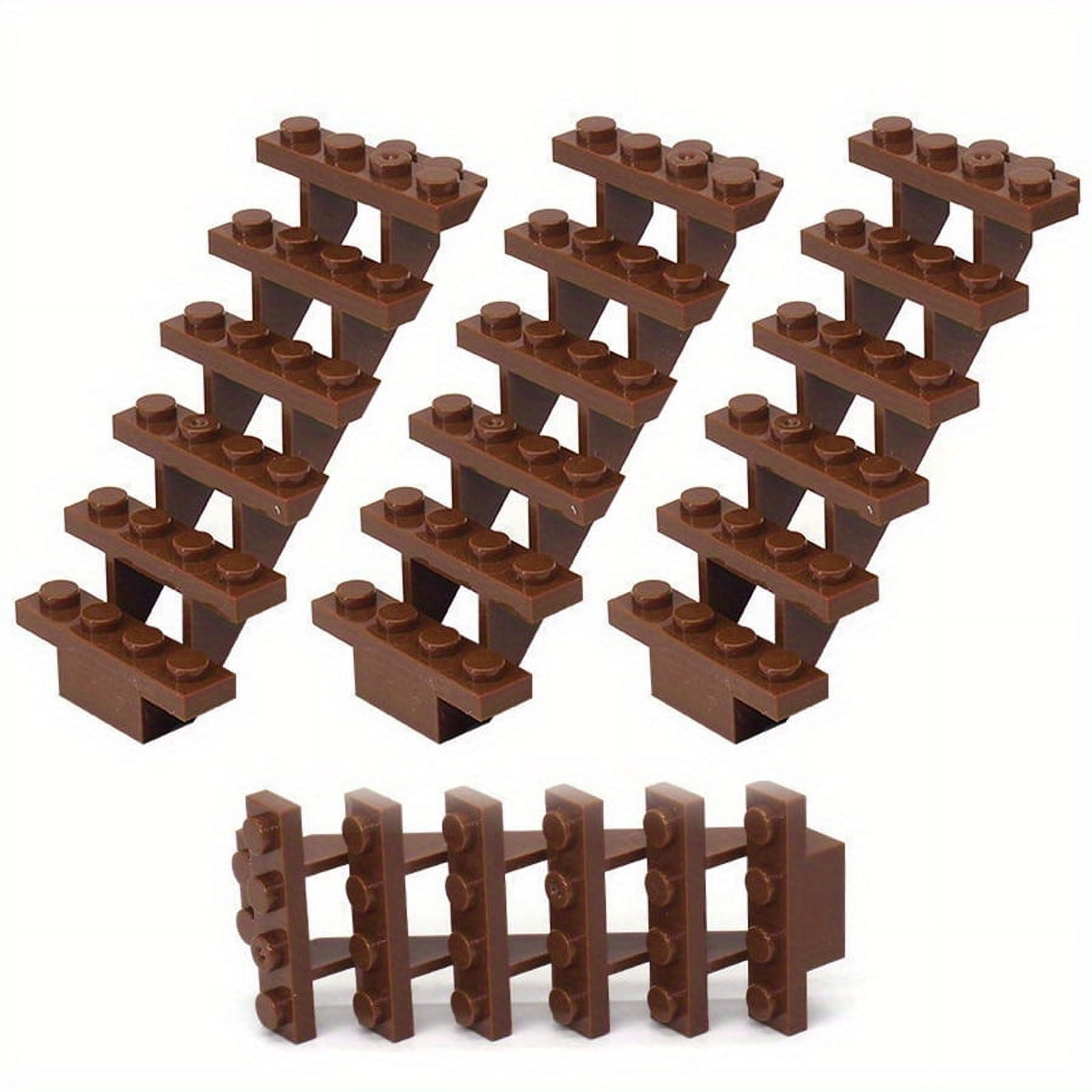 4pcs Staircase MOC Bricks 7x4x6 House Stairs Straight Open 30134 Steps ...