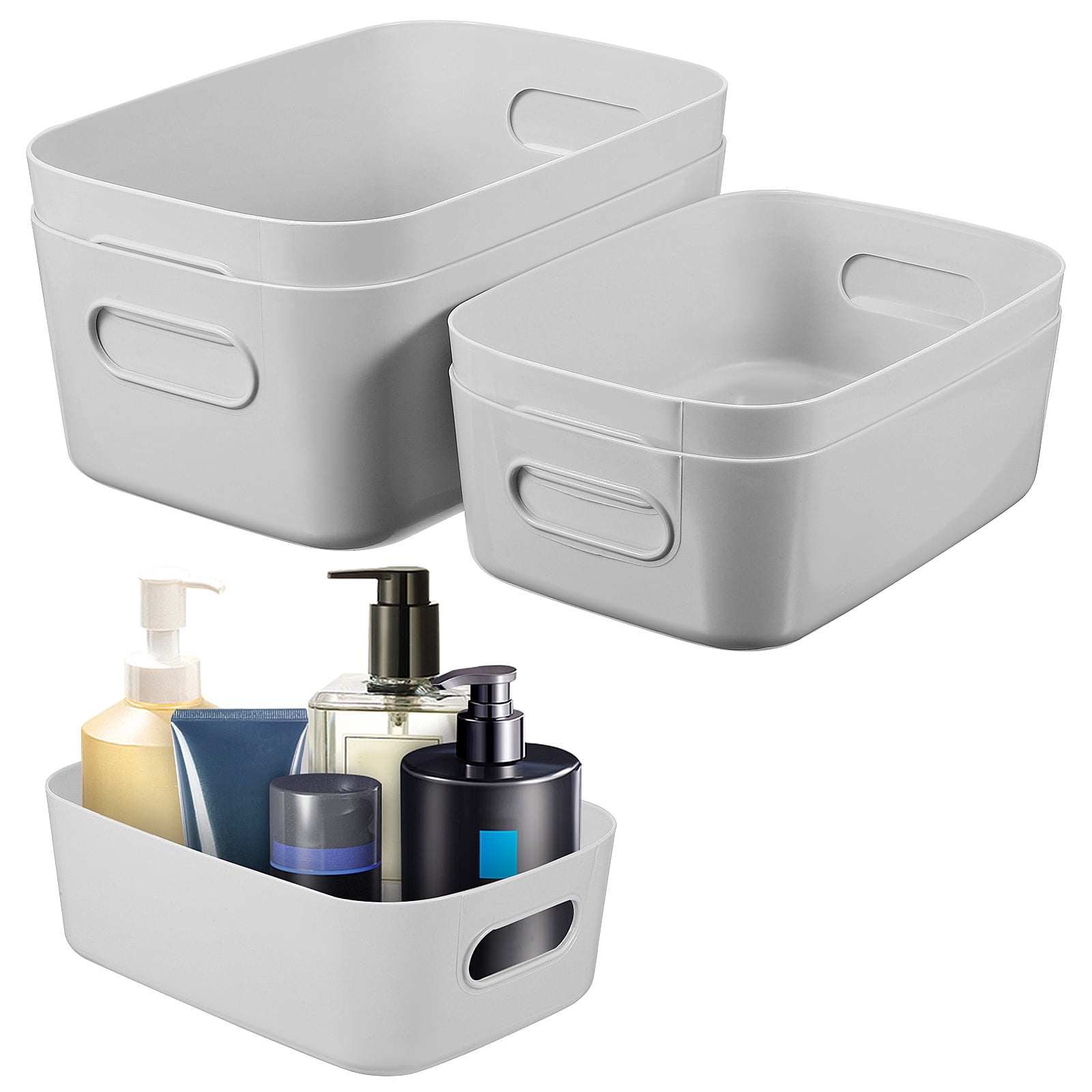 4pcs Storage Baskets Tabletop Storage Boxes Small Items Organizers ...