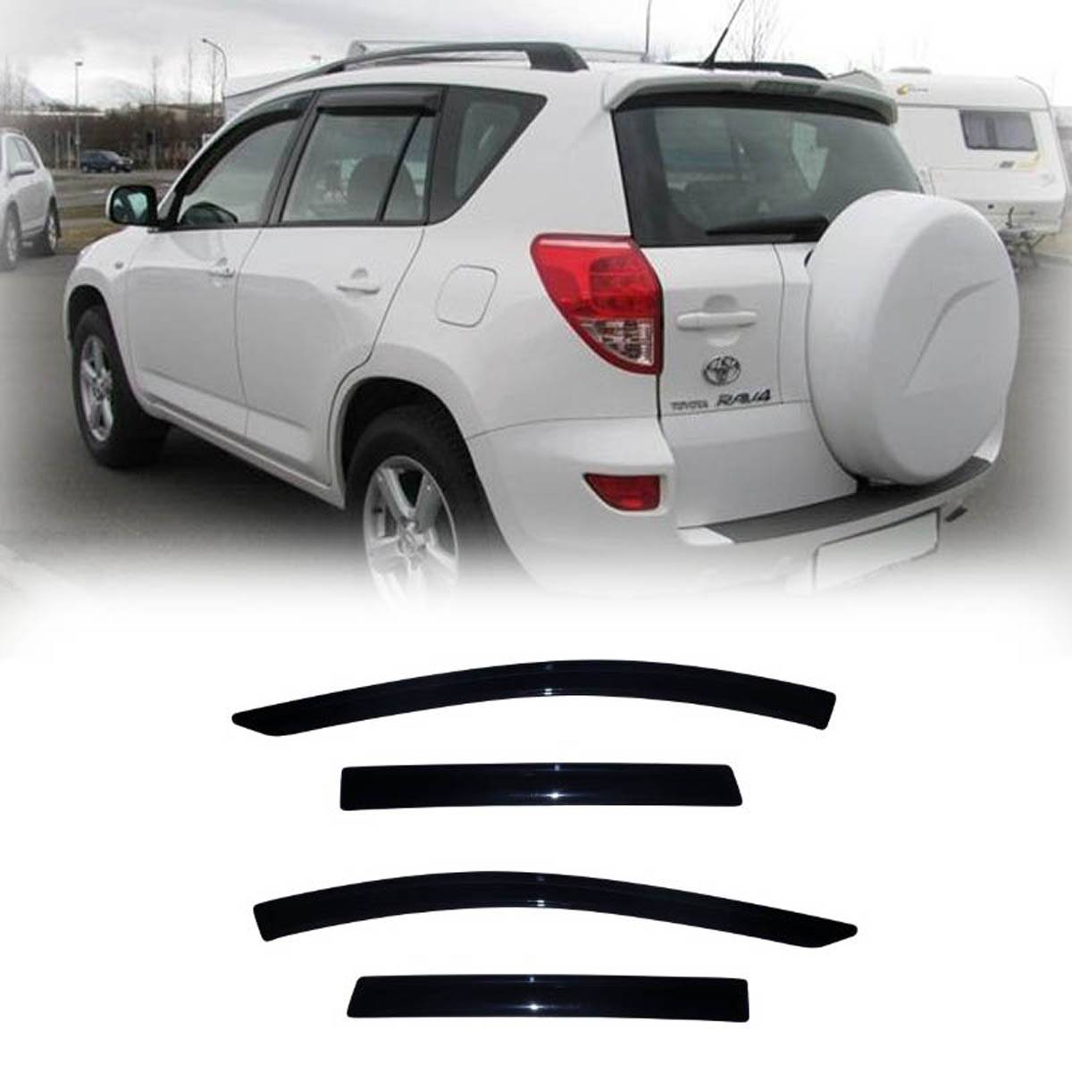 4pcs Sun Rain Guard Wind Deflector Window Visors For Toyota 2013-2018 ...