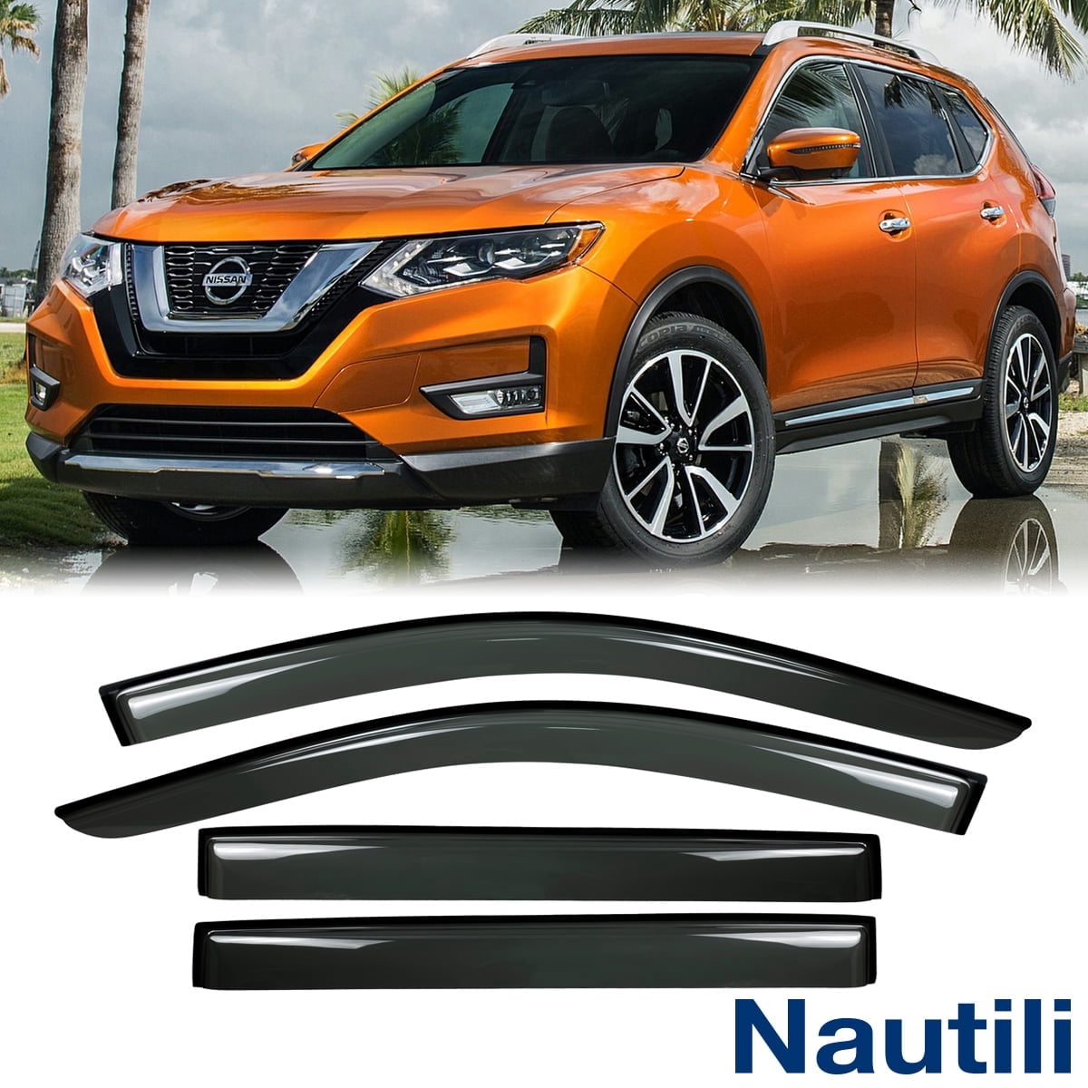 4pcs Sun/Rain Guard Window Visors For 2014-2020 Nissan Rogue - Walmart.com