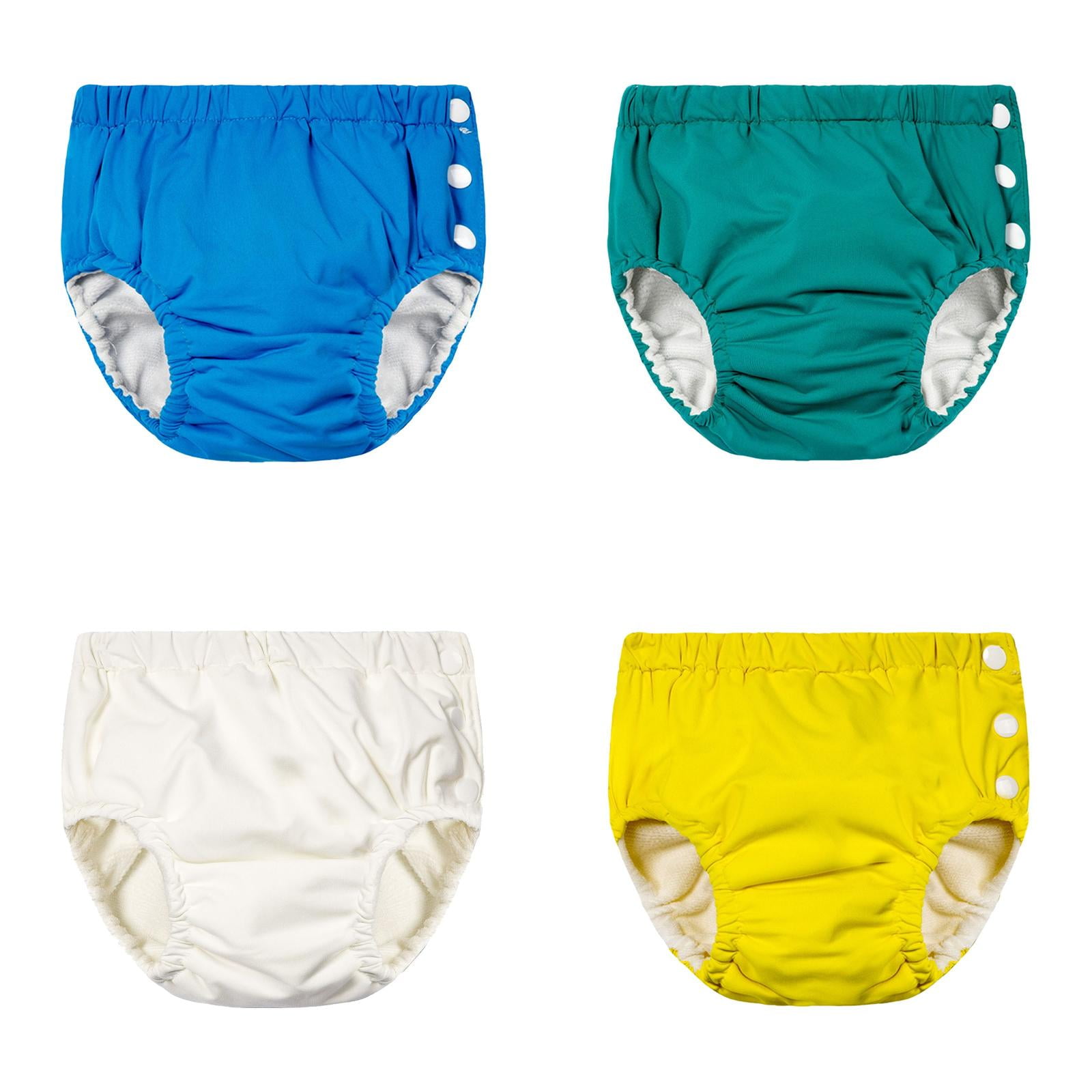 4pcs Swim Diapers Washable Baby Swim Unisex Toddler Swimming Diapers ...