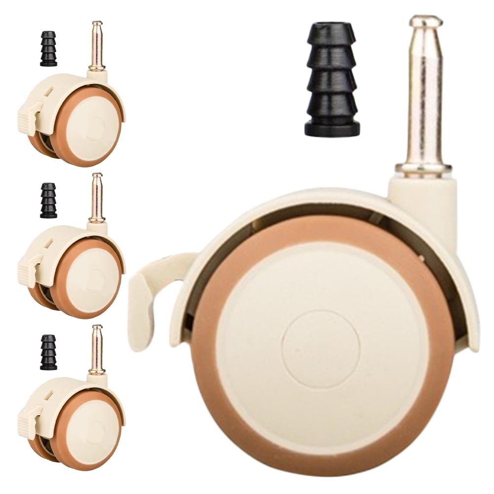 4pcs Swivel Crib Casters Wheels Silent Furniture Casters Baby Cot Wheel ...