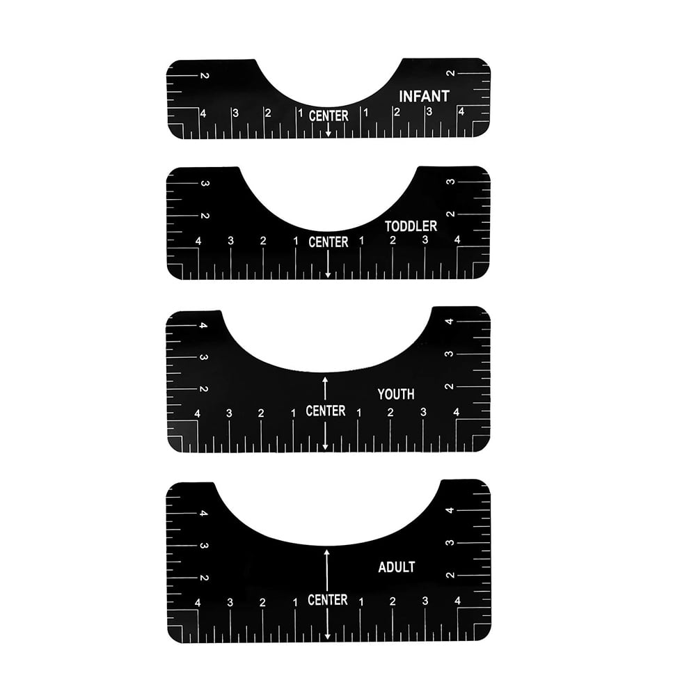 4pcs T-Shirt Ruler Guide Shirt Alignment Tool T-Shirt Alignment Ruler ...