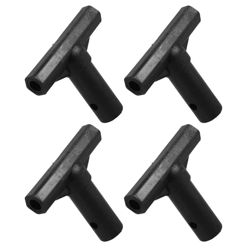 WEAVILUX Trampoline Tube Connector T-shaped Pole Connector Black PP ...