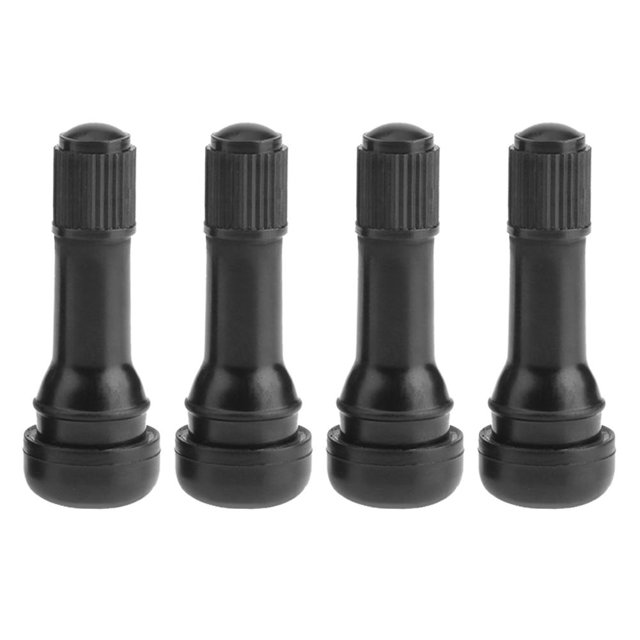 4pcs TR438 Snap-in Rubber Tubeless Tire Car Wheel Tyre Valves with Dust ...